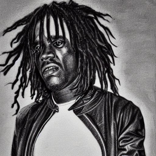 Chief Keef Black And White Drawing