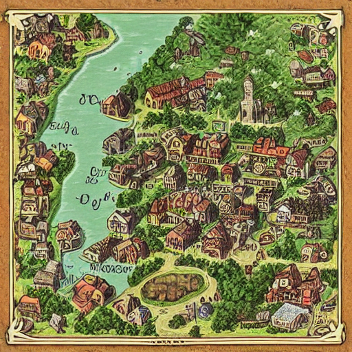 Fictional Town Map