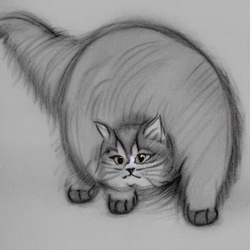 Anime Cat Drawings In Pencil