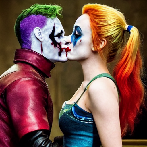 Harley Quinn And Joker Kiss
