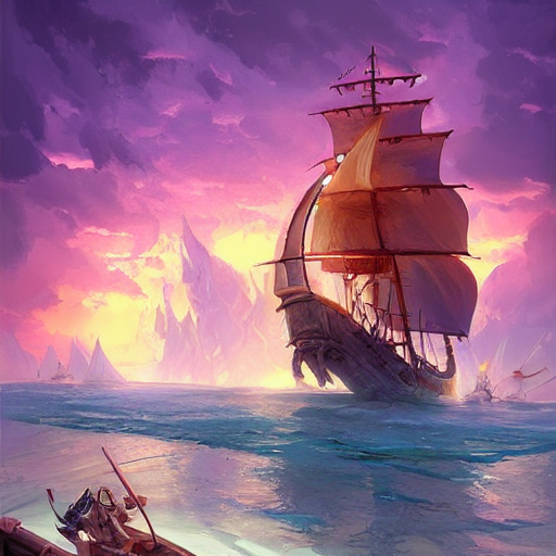 Fantasy Pirate Ship Art