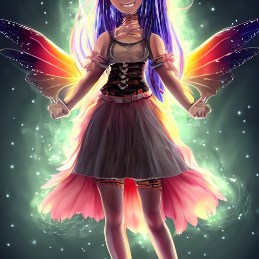 Fire Fairy Anime Girl