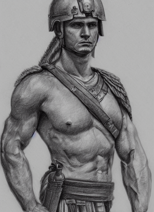 Roman Legionary Drawing