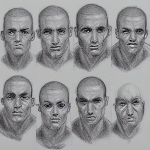 Male Face Drawing Reference
