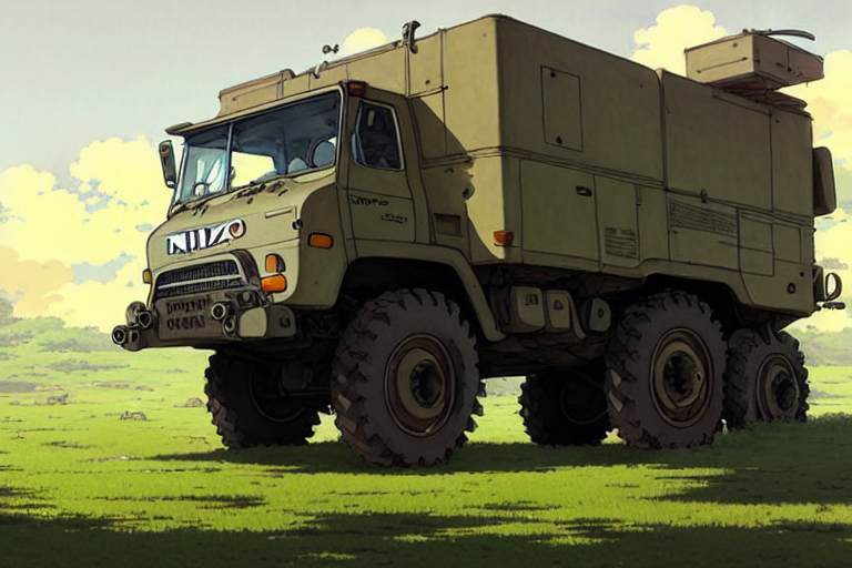 prompthunt: unimog, painted by greg rutkowski makoto shinkai takashi ...