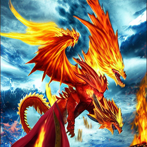 Fire And Ice Dragons Fighting
