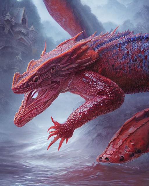 Giant Red Sea Dragon