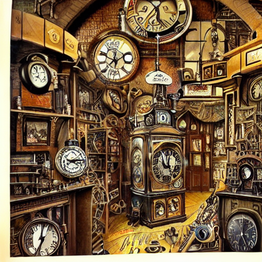 Vintage Clocks Collage