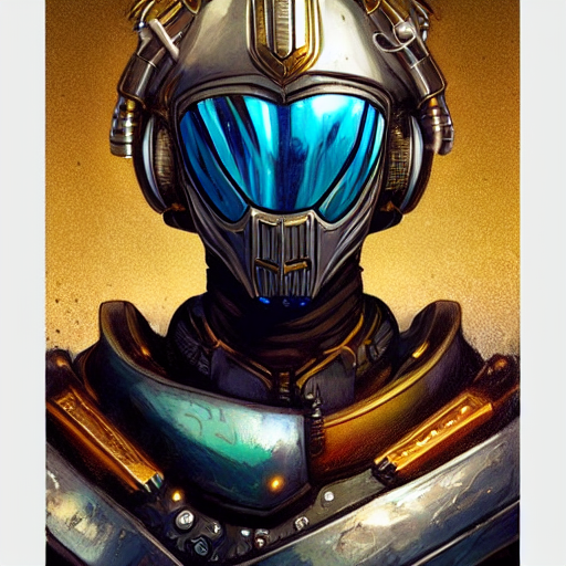 prompthunt: Lofi BioPunk portrait dragon knight wearing gold plate ...