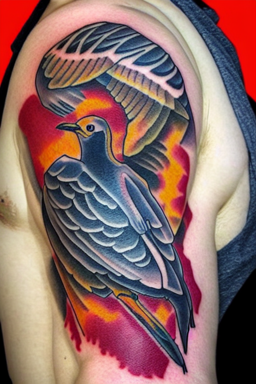Seagull Tattoo Shoulder