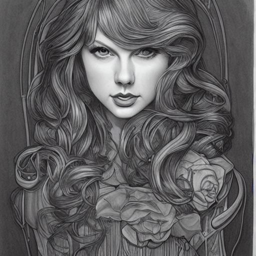 Taylor Swift Pencil Drawing