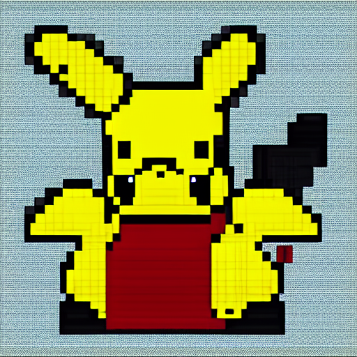 Pikachu Pixel Art Grid