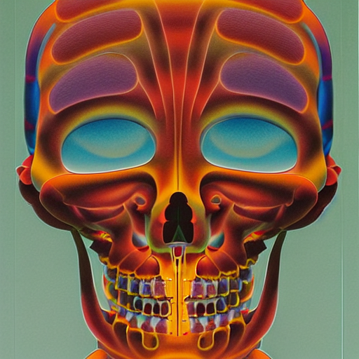 prompthunt: skeleton by shusei nagaoka, kaws, david rudnick, airbrush ...