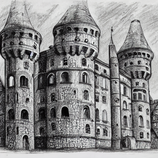 Medieval Castle Drawing