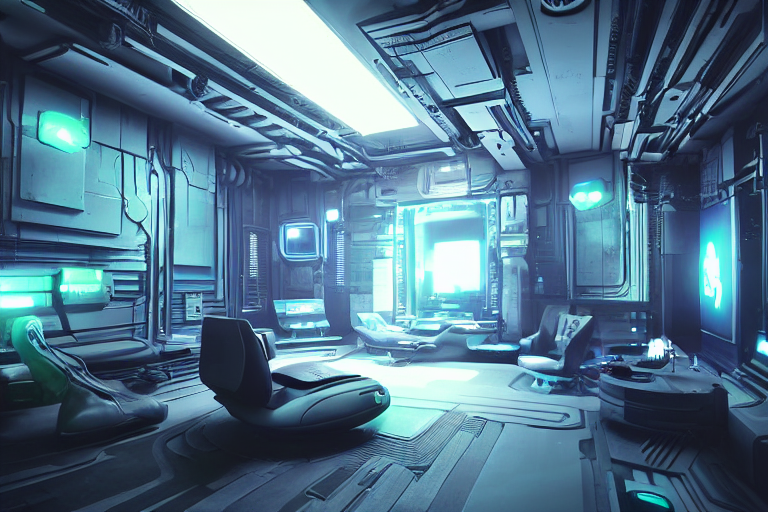 prompthunt: cyberpunk alien concept inspired room, futuristic look ...