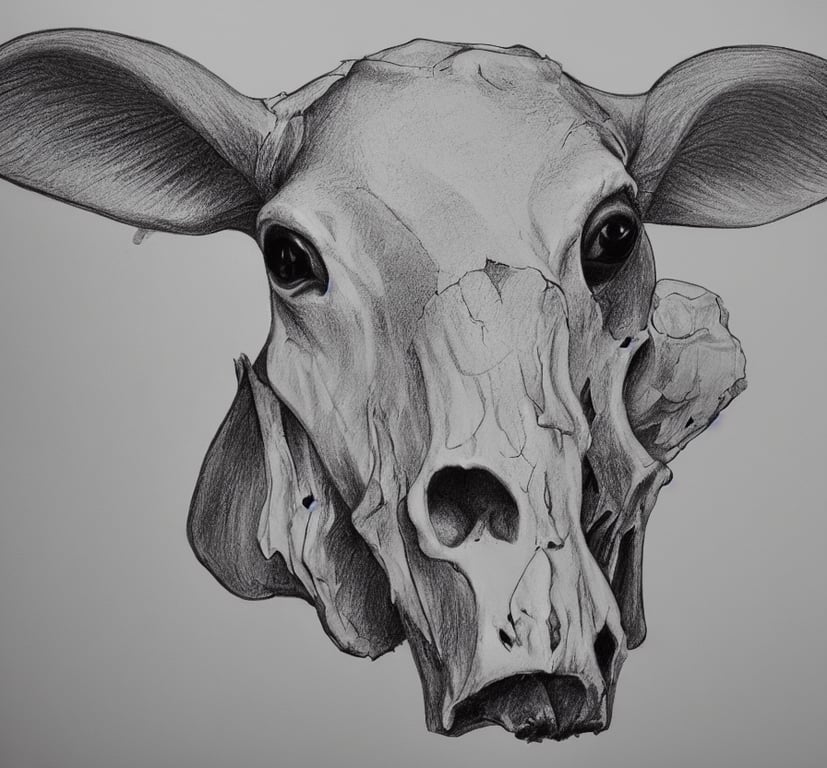 Realistic Cows Drawing