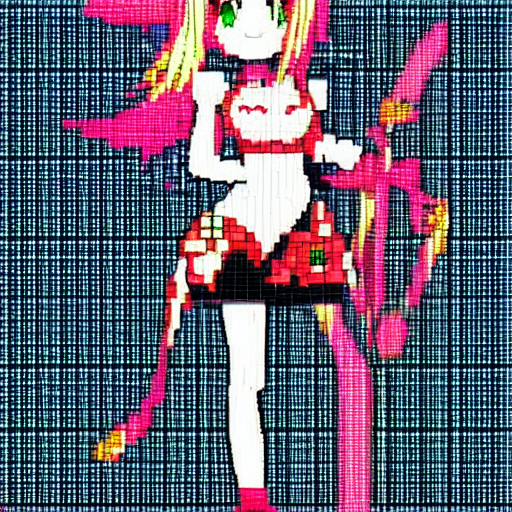 Anime Girl Pixel Art Templates