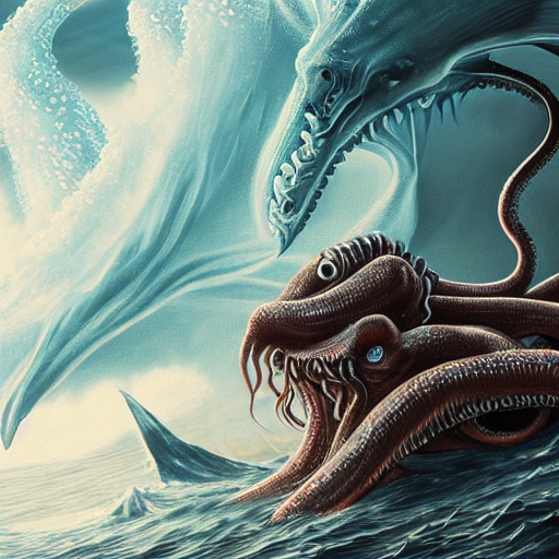 Giant Sea Creatures Art