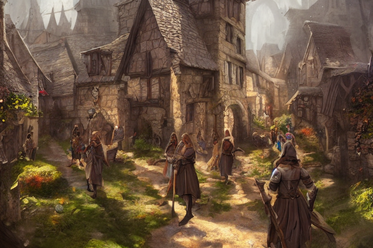 Medieval Town Concept Art