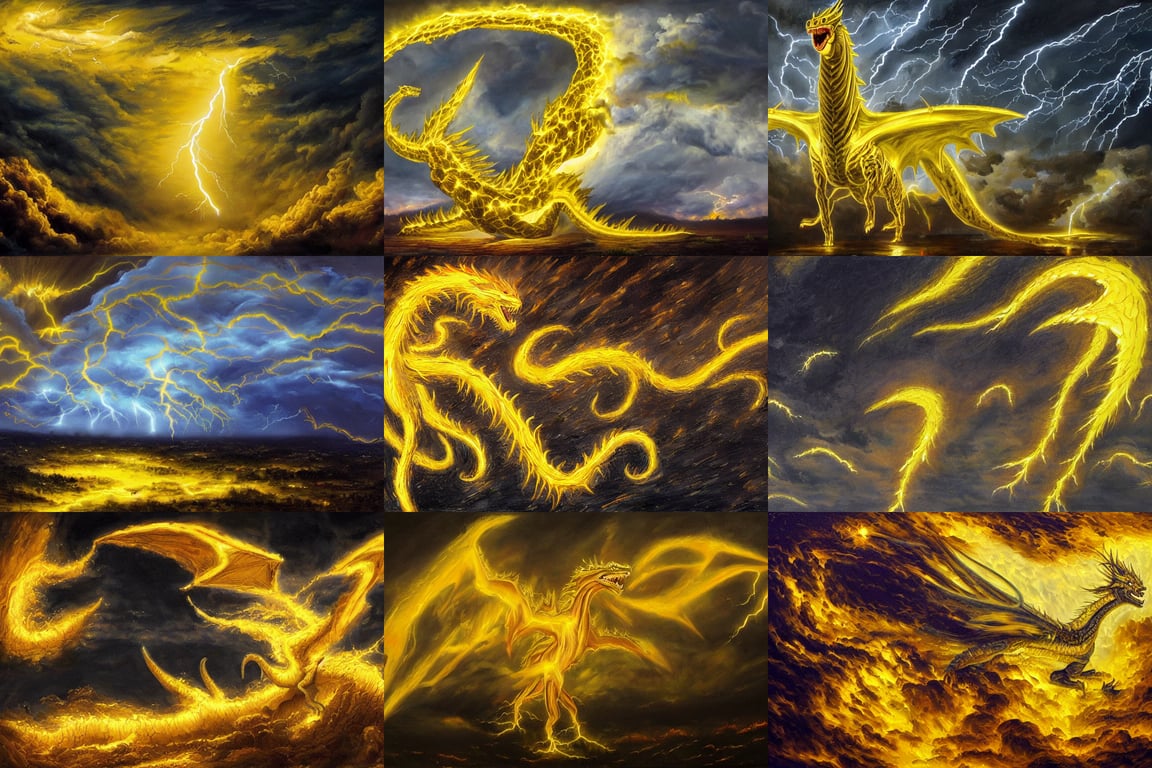 Yellow Lightning Dragon