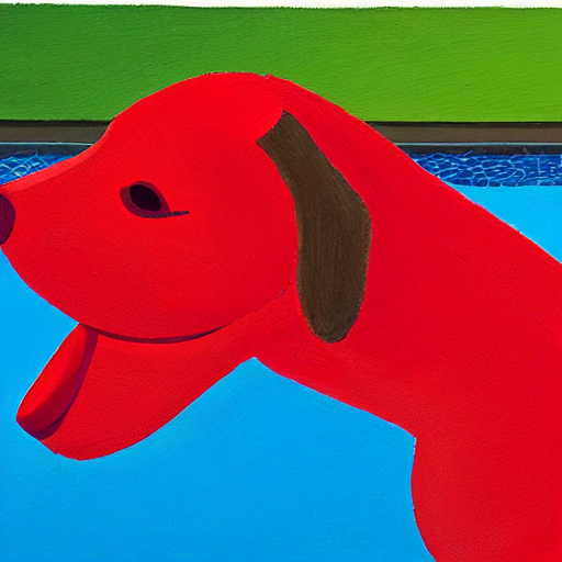 Red Dog Painting