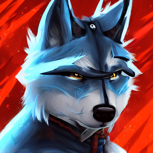 Male Wolf Anthro Pose