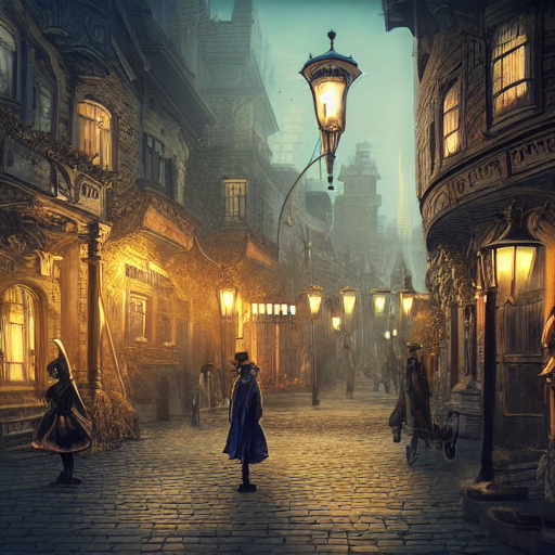 Steampunk City Street