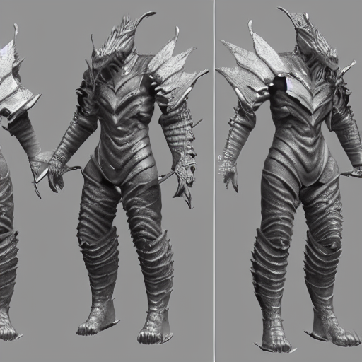 prompthunt: epic dragon armor 3d modeling reference very detailed