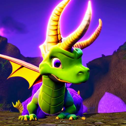 prompthunt: Spyro The Dragon breathing fire at his enemy, unreal engine ...