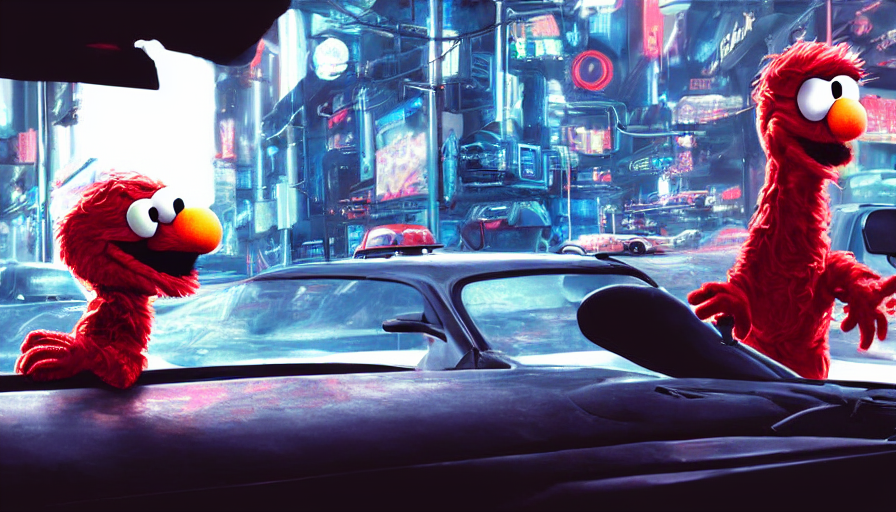 Elmo With A Machine Gun