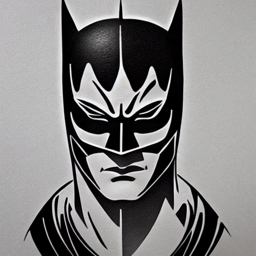 Batman Face Stencil