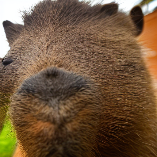 prompthunt: capybara with it’s nose right into the camera, outdoors ...
