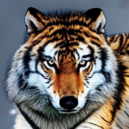 Half Wolf Half Tiger
