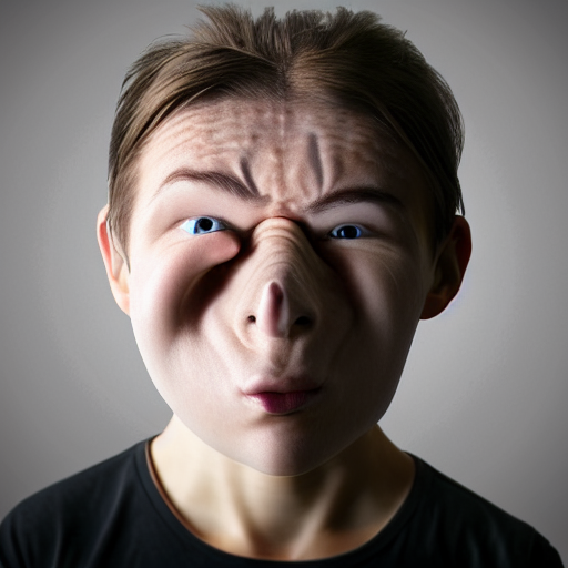 prompthunt: person with deformed face