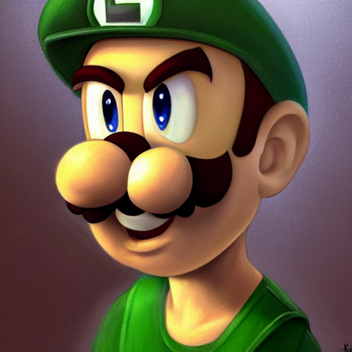 Luigi Face Painting
