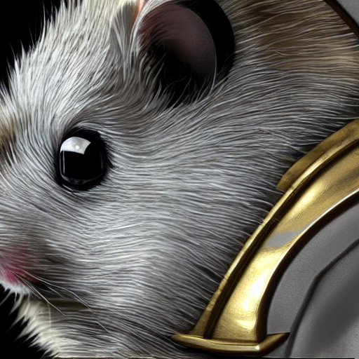 prompthunt: Hamster with armor ultra 4k photorealistic high detail metallic