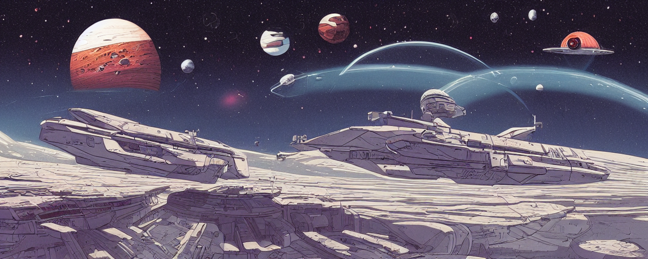 Vintage Spaceship Art