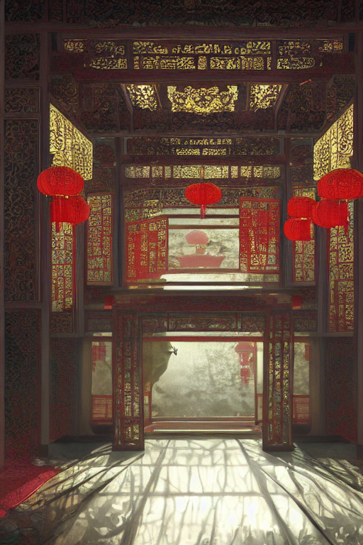 Chinese Temple Interior