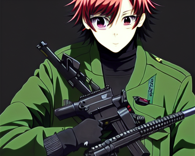 Anime Man With Gun