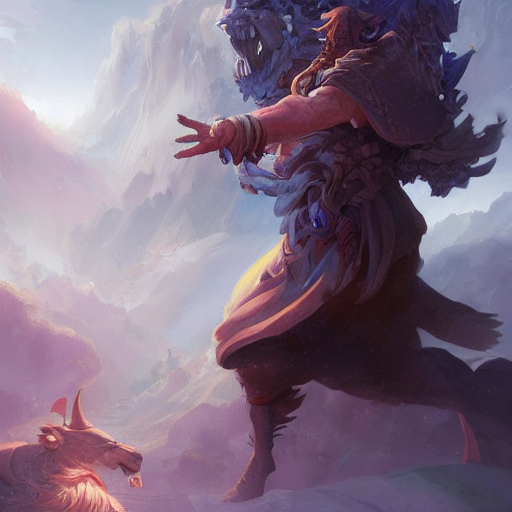 prompthunt: anthropomorphic lion wizard casts a swirling spell, DnD ...