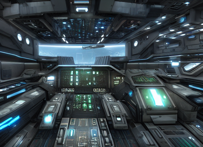 Sci Fi Spacecraft Cockpit