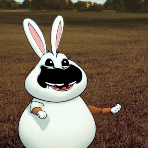 prompthunt: A badass photo of the real life Fat Bugs Bunny big chungus