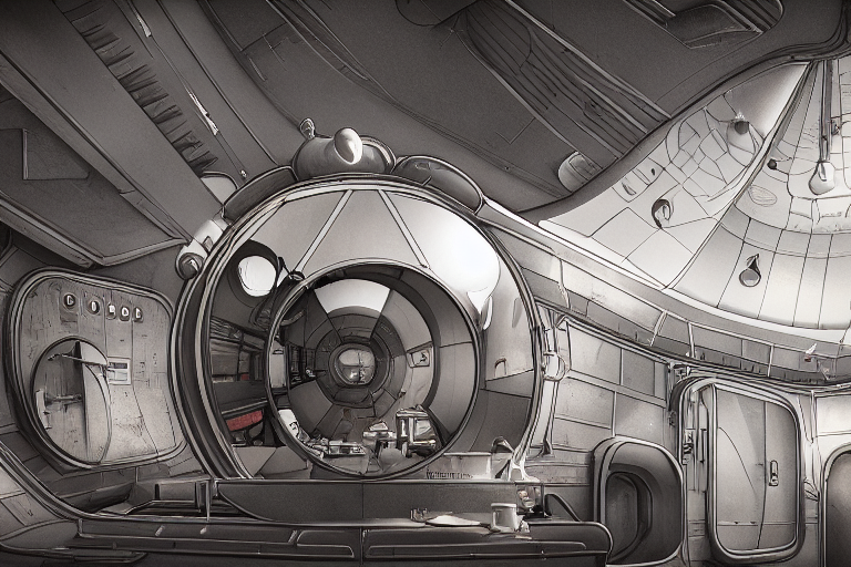 Retro Spaceship Interior