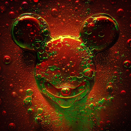 prompthunt: counterfeit mickey mouse head, fractal, broken, DMT ...
