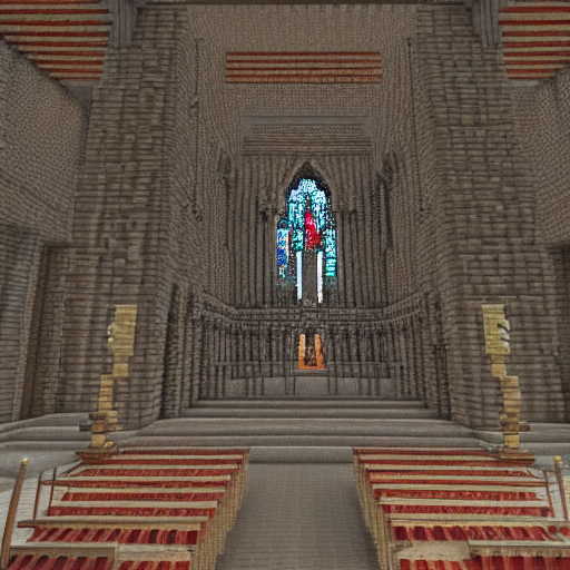 Minecraft Cathedral Interior