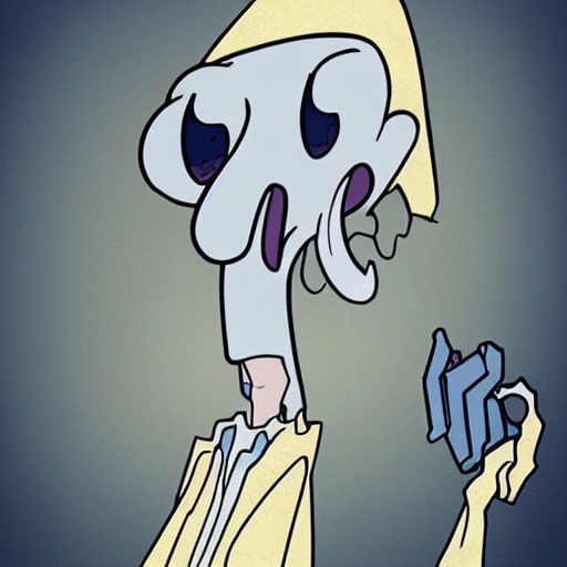 prompthunt: squidward design by Hidetaka Miyazaki