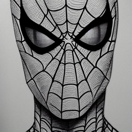 Spiderman Drawing In Pencil Face