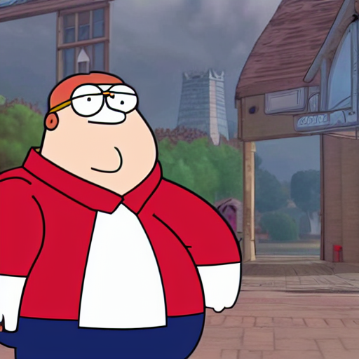 prompthunt: Peter griffin is a all knowing god, mega-realistic graphics