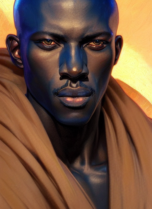 Man With Glowing Blue Eyes