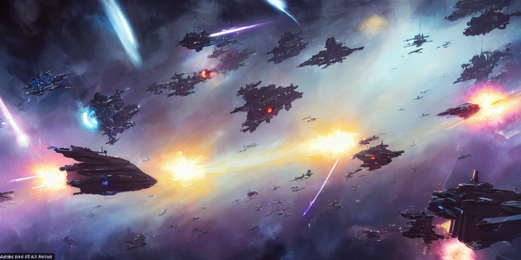 Space Battle Concept Art